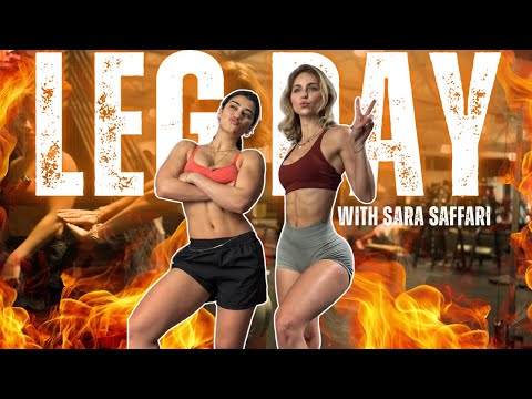 getting an insane glute pump with Sara Saffari | leg day vlog