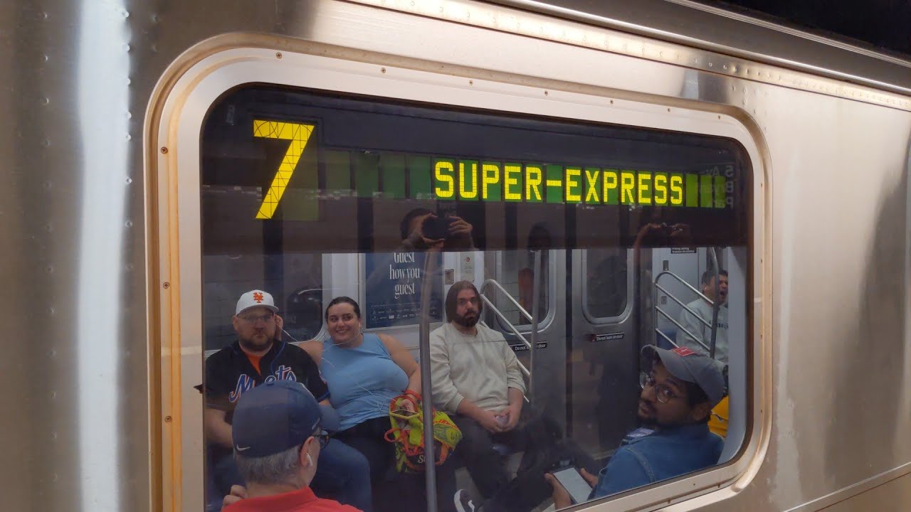 NYC Subway: Kawasaki R188 7 Local & Super Express Trains @ 5th Av ...