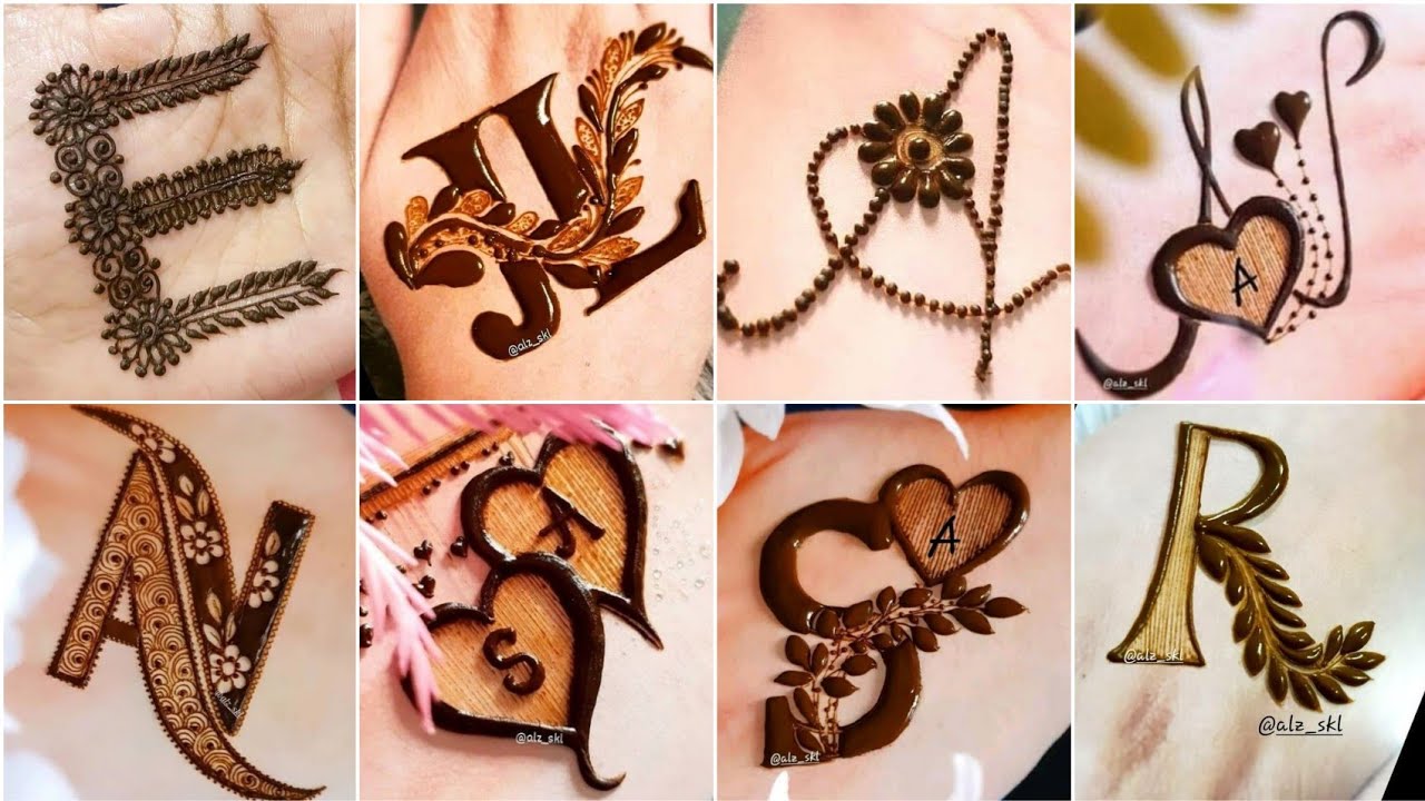 So Beautiful Alphabet Mehndi designs 2022/Hands mehndi designs/Henna ...
