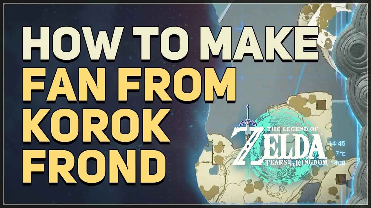 How to make Fan from Korok Frond Legend of Zelda Tears of the Kingdom ...