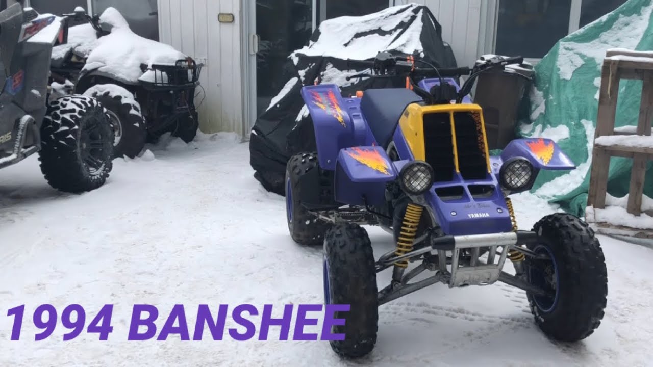 Working on that purple 1994 Yamaha Banshee yfz350 - YouTube