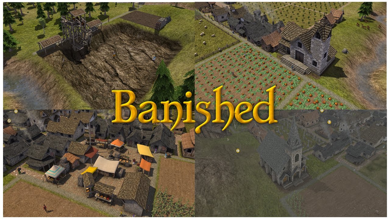QUARRY, TOWN HALL, MARKET, & CHURCH! | BANISHED #5 - YouTube