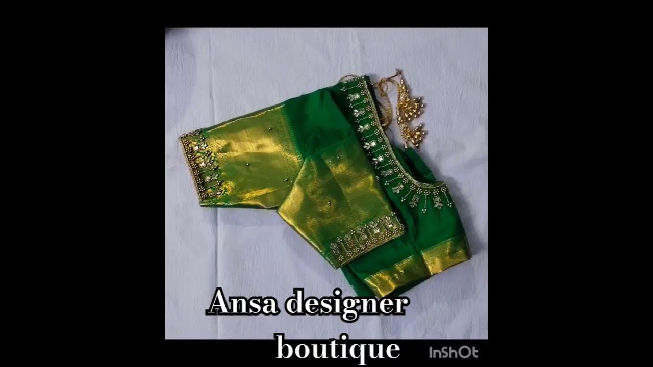 Ansa designer boutique #aaribusiness #aariworkblouse #blousedesign ##simple #blouse # ...