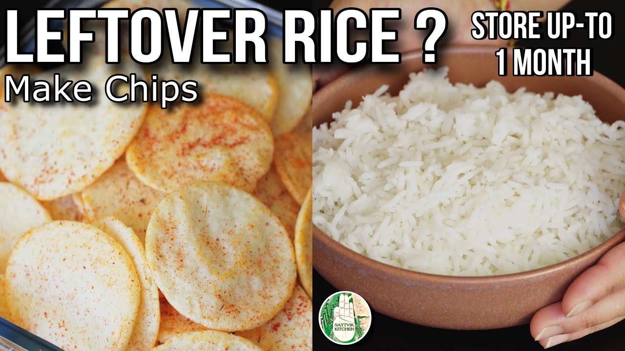 1 Bowl of leftover Rice can make CRISPY CHIPS ! NON-FRIED storable Rice ...