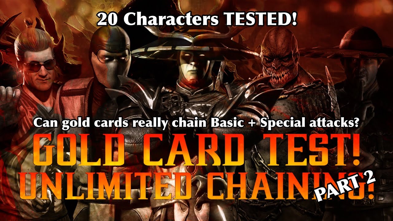 MK Mobile - How to chain Gold cards, 20 character TEST! - YouTube