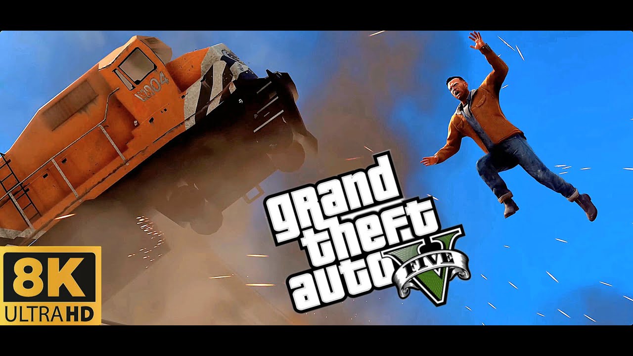"GTA V" 'Derailed' Mission in 8K! Maxed Out Gameplay Ultra Ray Tracing ...