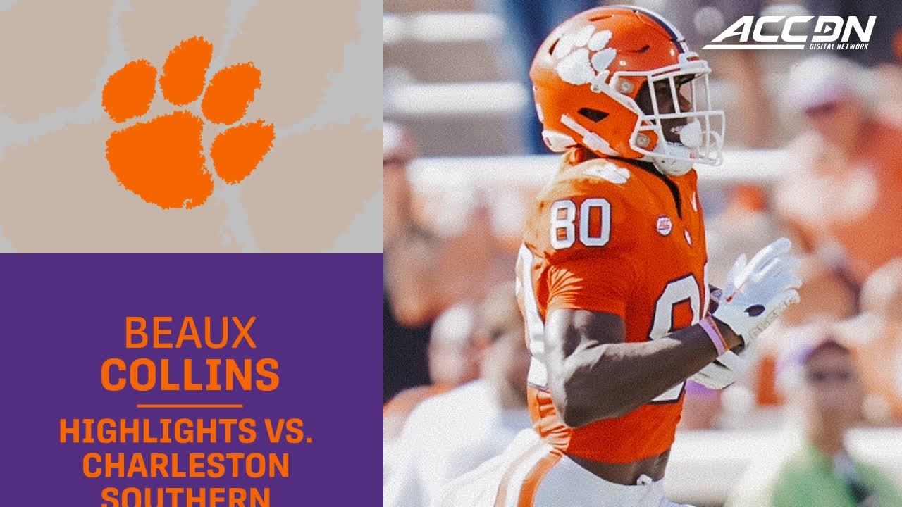 Clemson WR Beaux Collins Highlights vs. Charleston Southern - YouTube