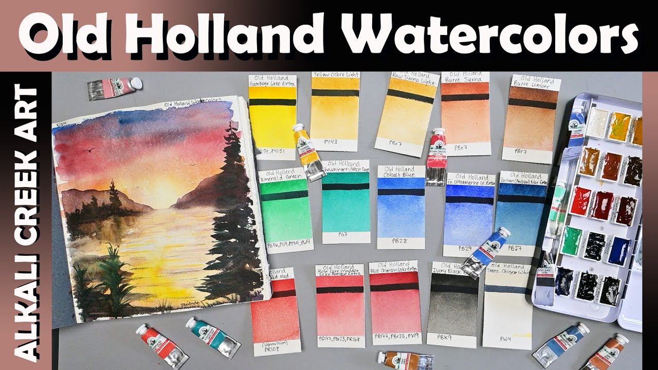 Art Haul Follow-Up - Old Holland Watercolors Complete Review. - YouTube