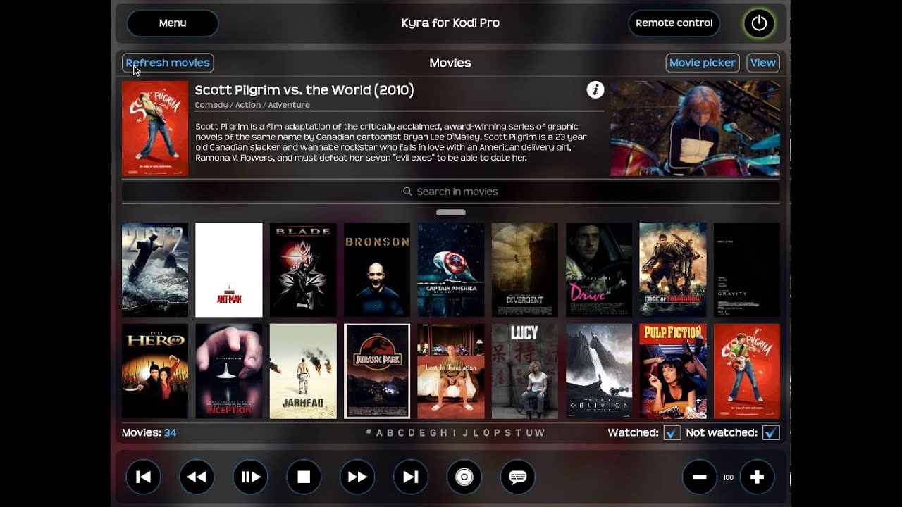 Kyra for Kodi: animated movie posters demo - YouTube