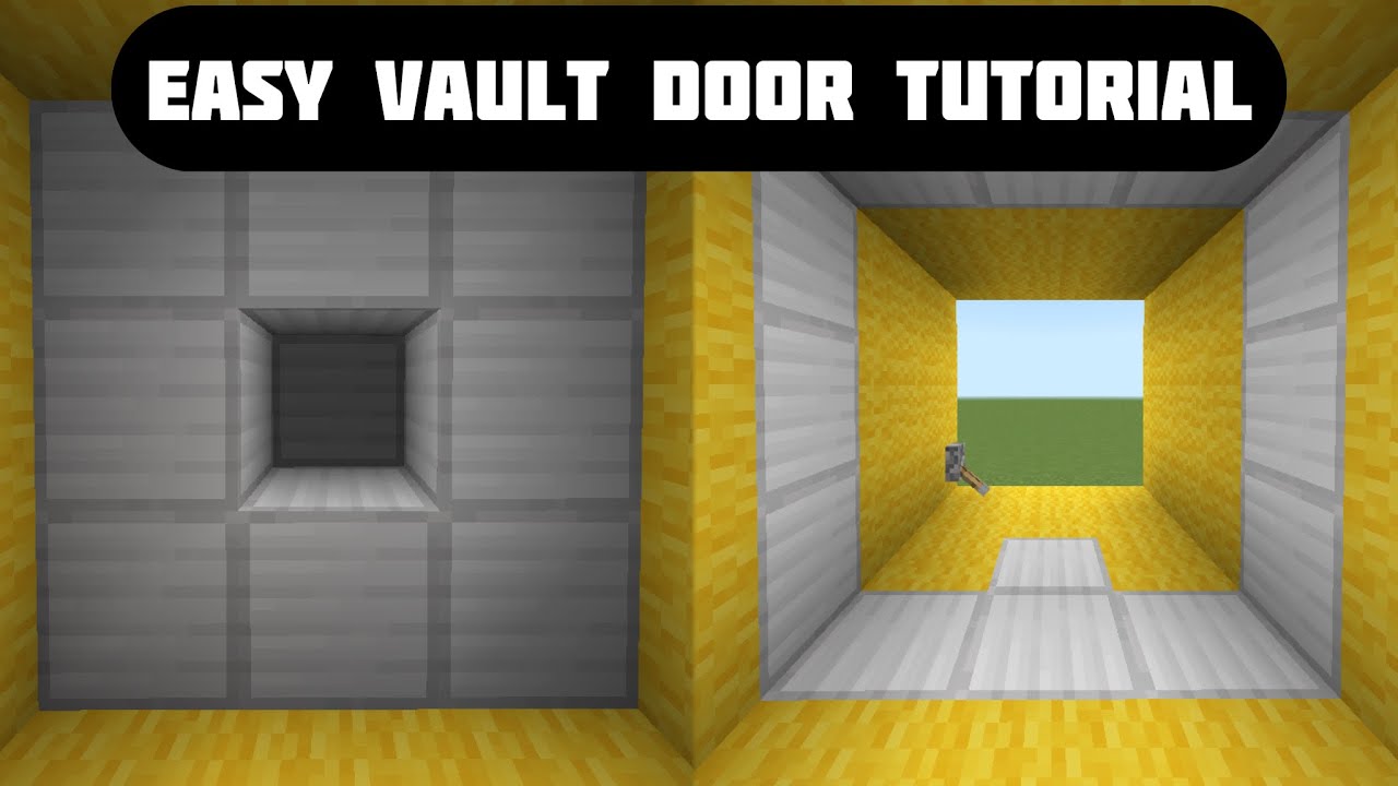 Minecraft | How To Build Secret Vault Door| Easy Tutorial - YouTube