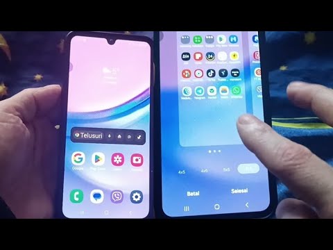 Cara mengecilkan icon di hp samsung A15