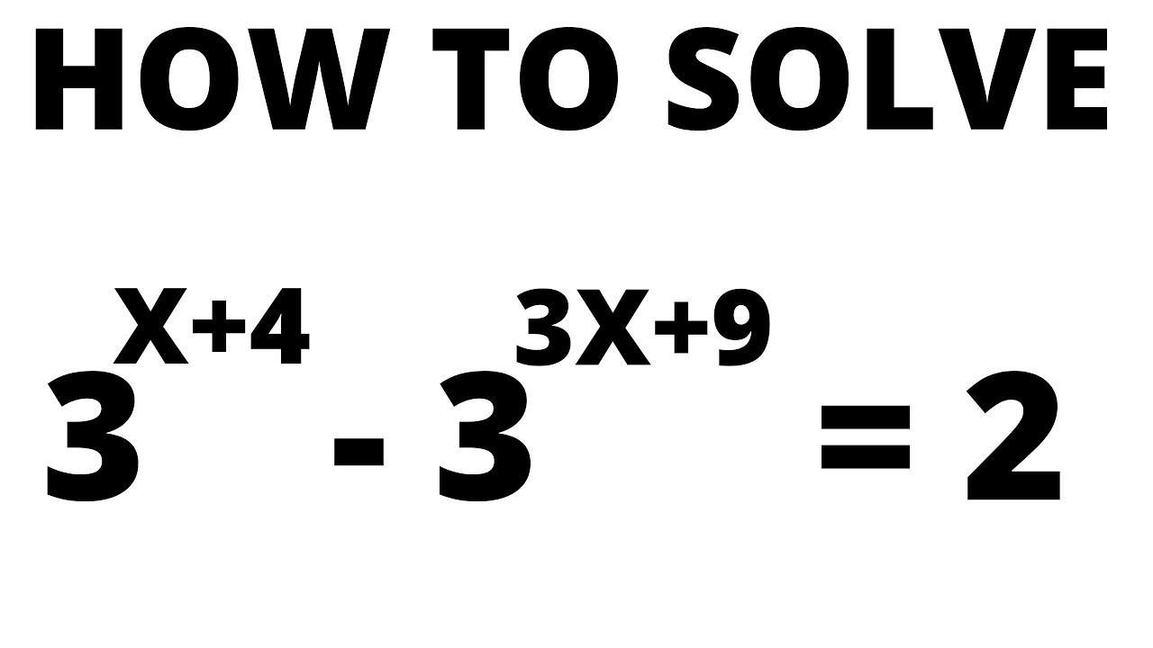 An interesting exponential equation - YouTube