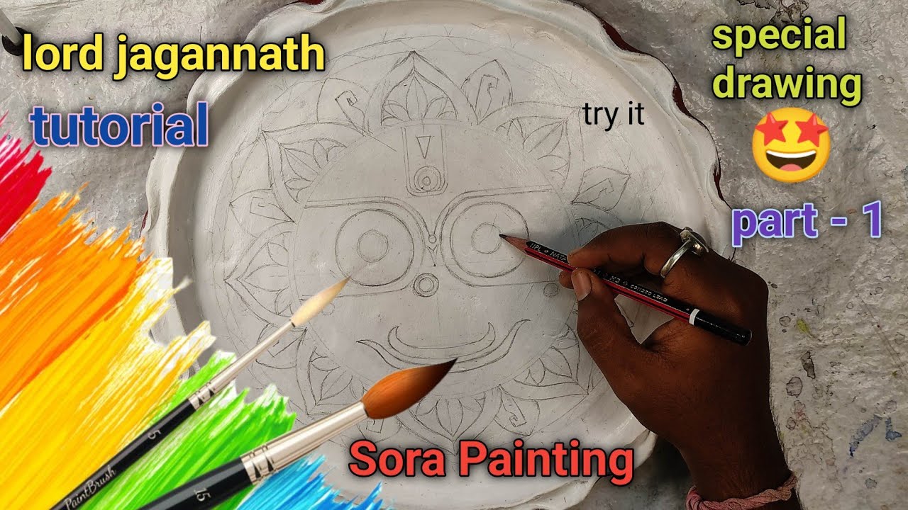 How to draw lord jagannath.Rath Yatra drawing.Easy jagannath Painting ...
