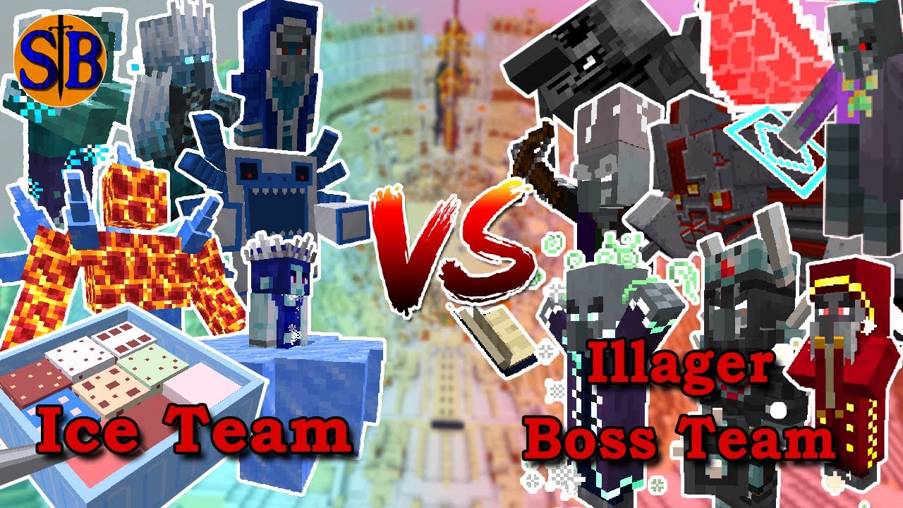 Ice Mobs Team vs Illager team | Minecraft mob battle - YouTube