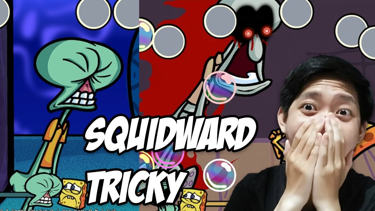 SQUIDWARD TRICKY MOD SERAM BANGET! | VS Squidward Tricky - Friday Night ...