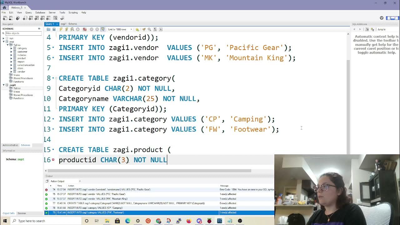 Zagi database in SQL - YouTube
