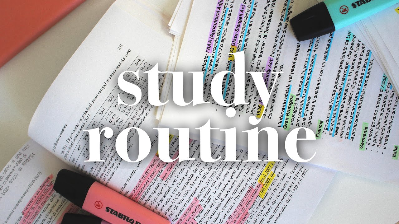 la mia STUDY ROUTINE - YouTube
