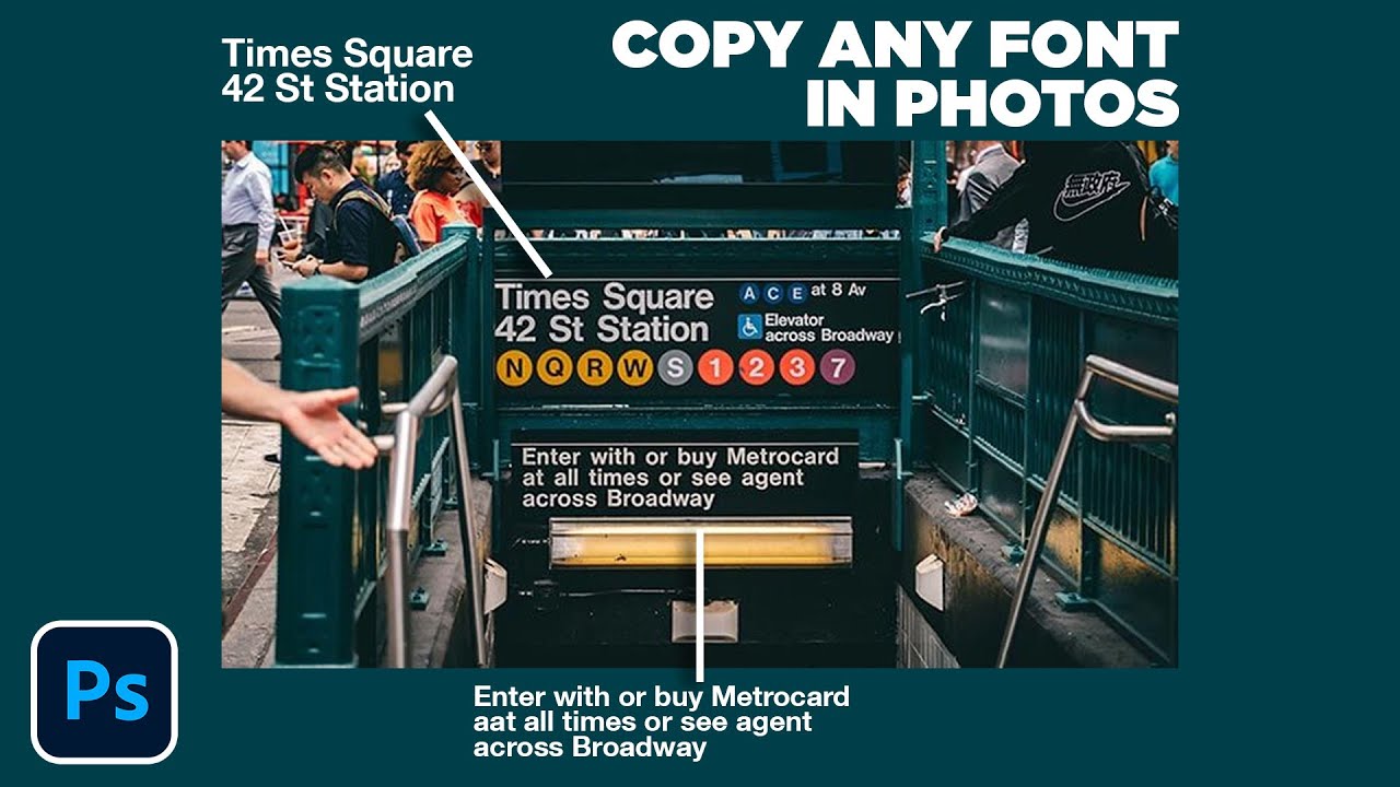 Copy and Match Fonts Within Any Photos | Adobe Photoshop Tutorial - YouTube