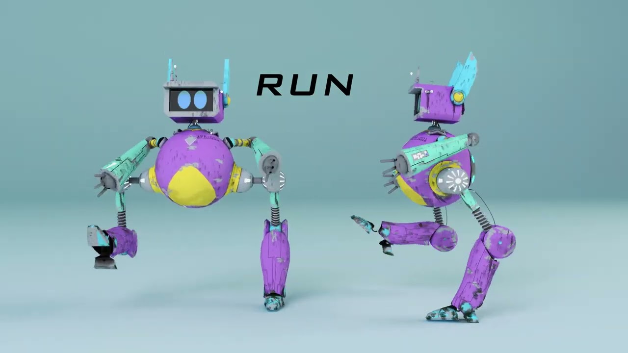 First rig and animation - Robot - YouTube