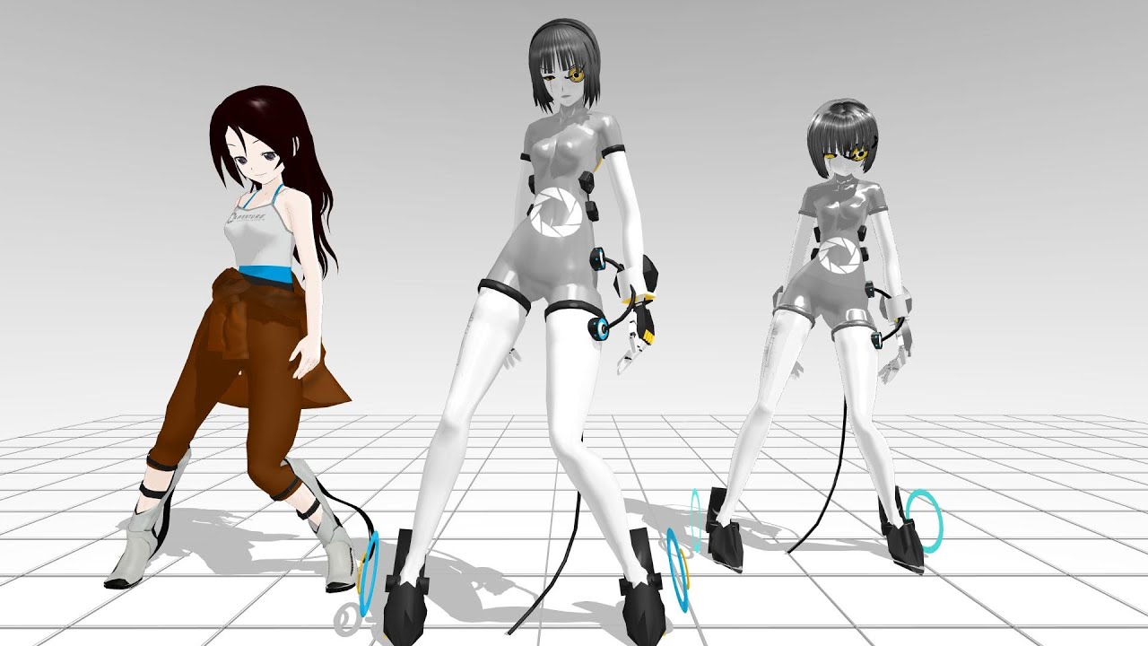 [MMD] Shake it with GLaDOS and Chell - YouTube