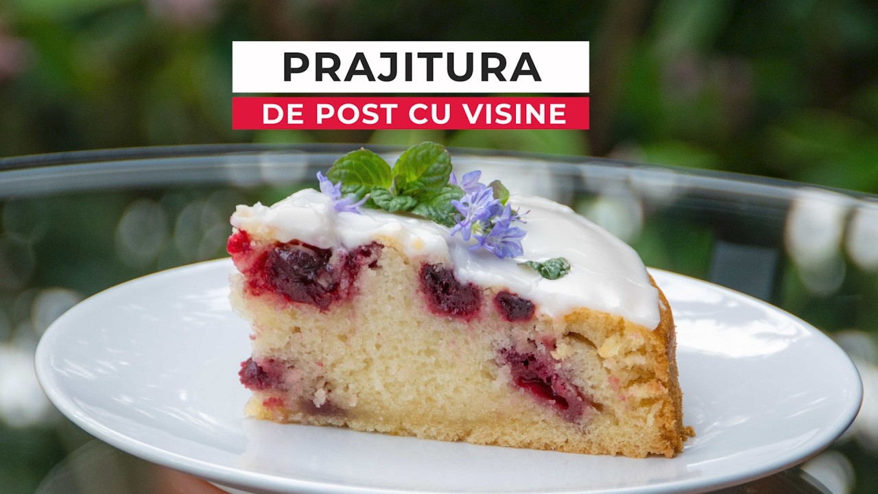 Prajitura de post cu visine. Prajitura rapida de post. - YouTube