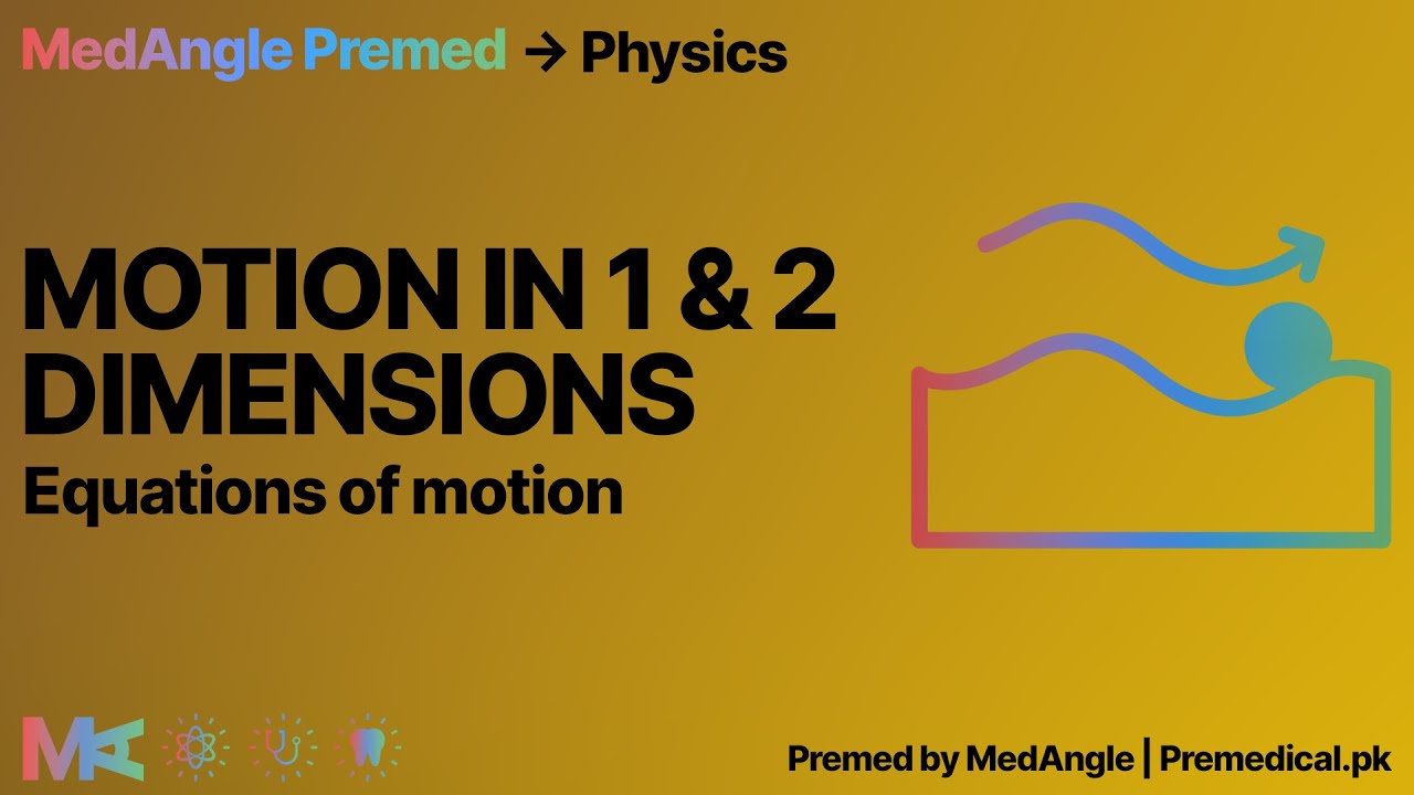 Motion in 1 & 2 Dimensions - Equations of Motion | Premed by MedAngle ...