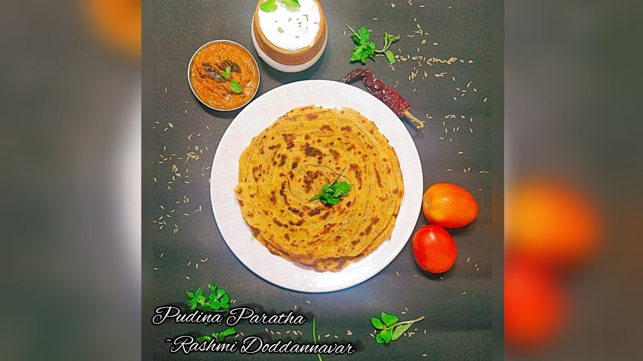 Pudina Laccha Paratha | Pudina Paratha | Mint Layered Paratha| Mint ...