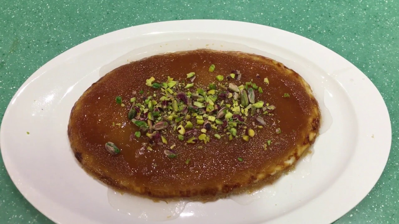 Kunafa/knafeh with cream or ashta - YouTube