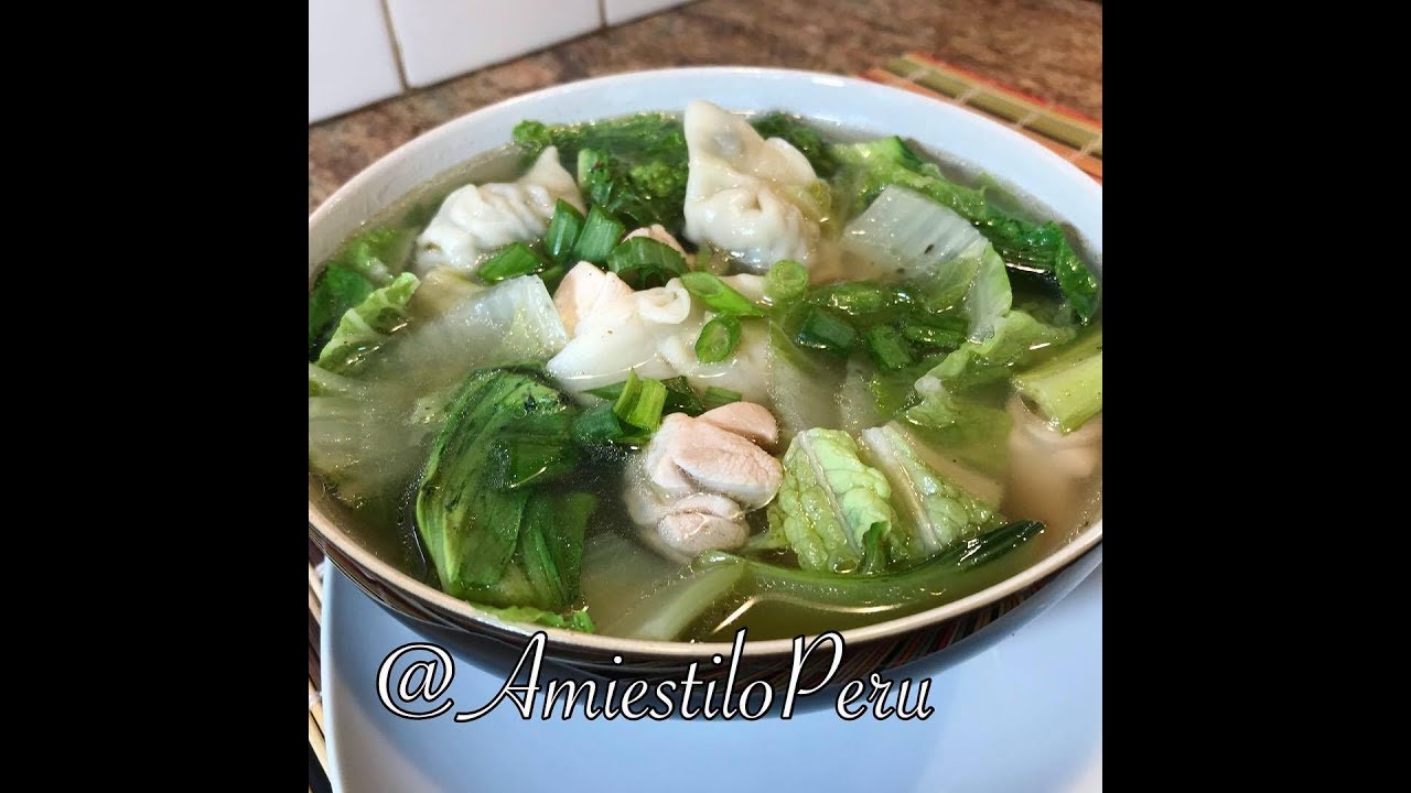 WONTON SOUP -SOPA WANTAN SUPERFACIL - YouTube