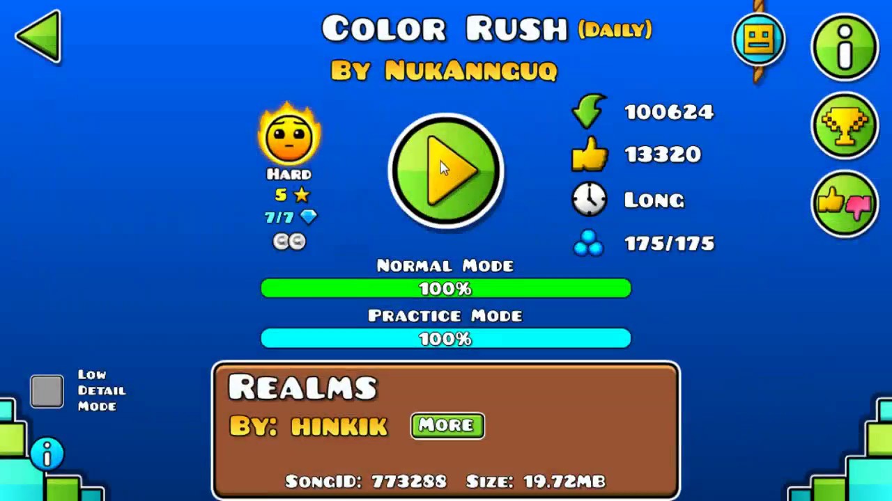 [GD] COLOR RUSH BY NUKANNGUQ (ALL COINS) (DAILY LEVEL) | GEOMETRY DASH ...