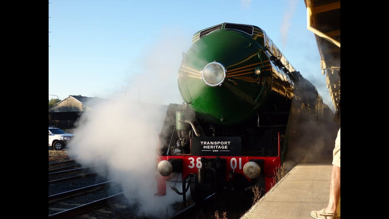 NSWGR 3801 departure from Albury, 3rd April 2021 at 8:30am - YouTube
