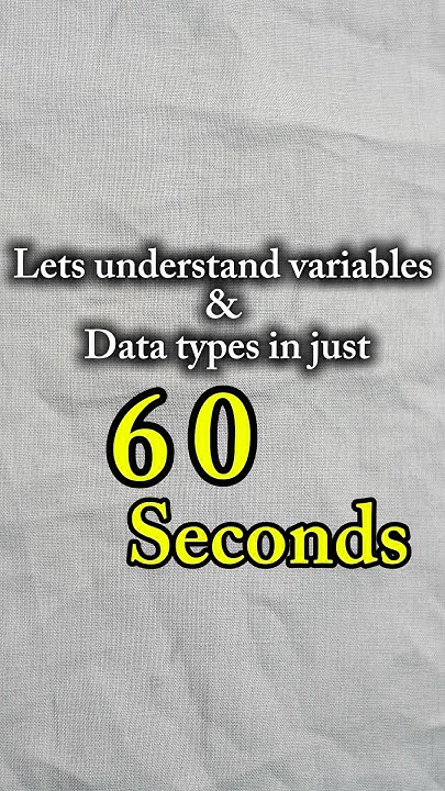 Learn variables & Data types in just 60 Seconds #ytshorts #cprogramming #variables #programming ...
