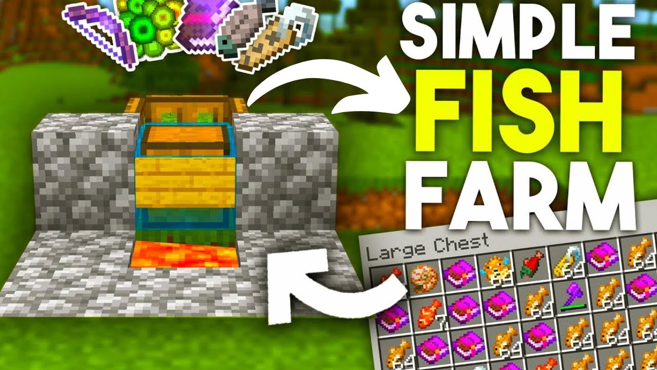 Minecraft AFK Fish Farm in Bedrock 1.21 (MCPE/Xbox/PS4/Nintendo Switch ...