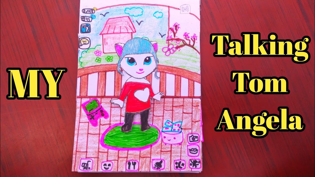 My talking angela paper quiet book / My talking tom paper game / paper ...