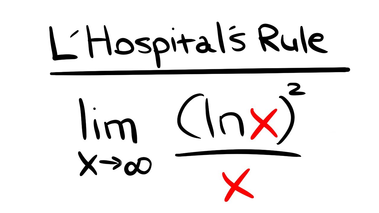 L Hospital s Rule For The Limit Of ln x 2 x As X Goes To Infinity