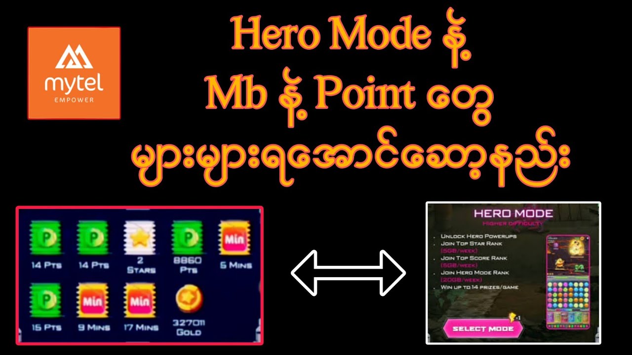 MyID Go ကို Hero Mode နဲ့ဆော့ပြီး Mb နဲ့ Points တွေများများရအောင်လုပ်နည ...