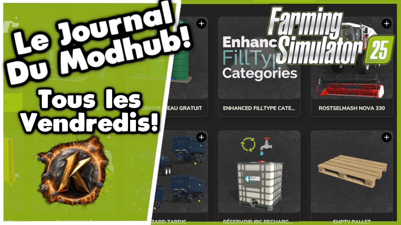 FS25 Journal du modhub! JCB, Farine de pois, Atelier et bien d'autres! Journal de la semaine 50 ...