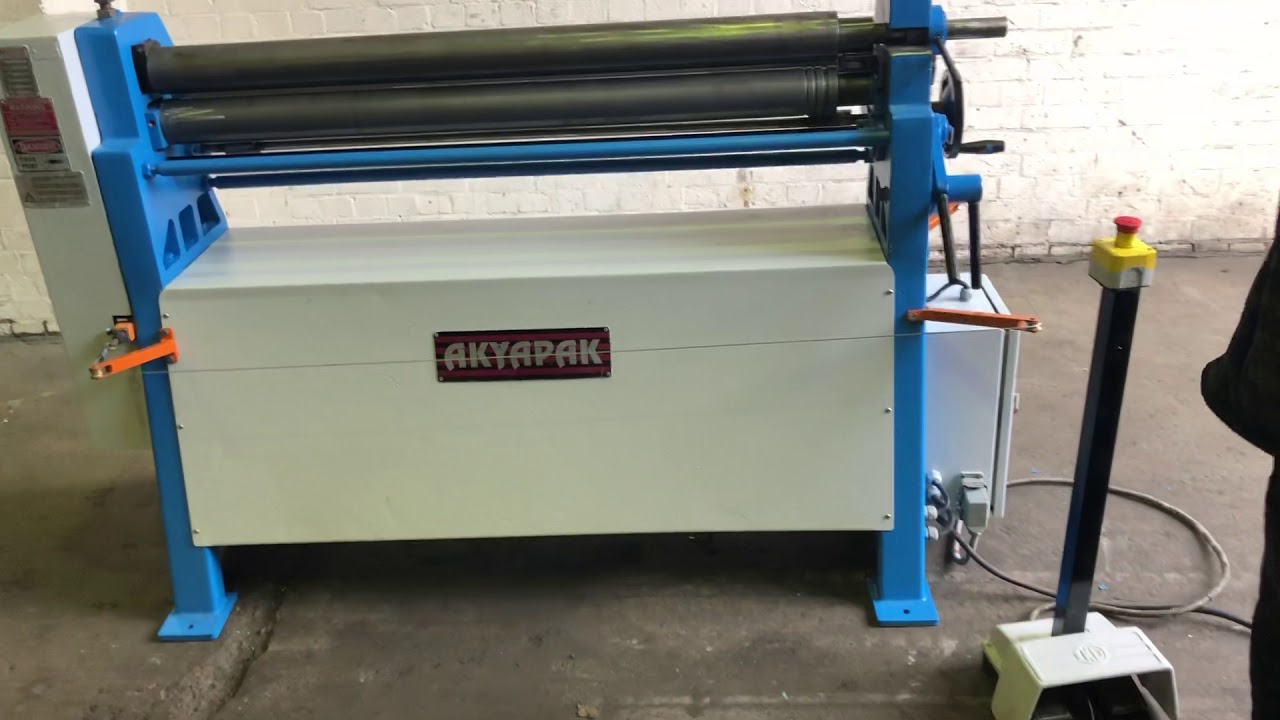 Akyapak 1250mm Powered Pyramid Bending Rolls - YouTube