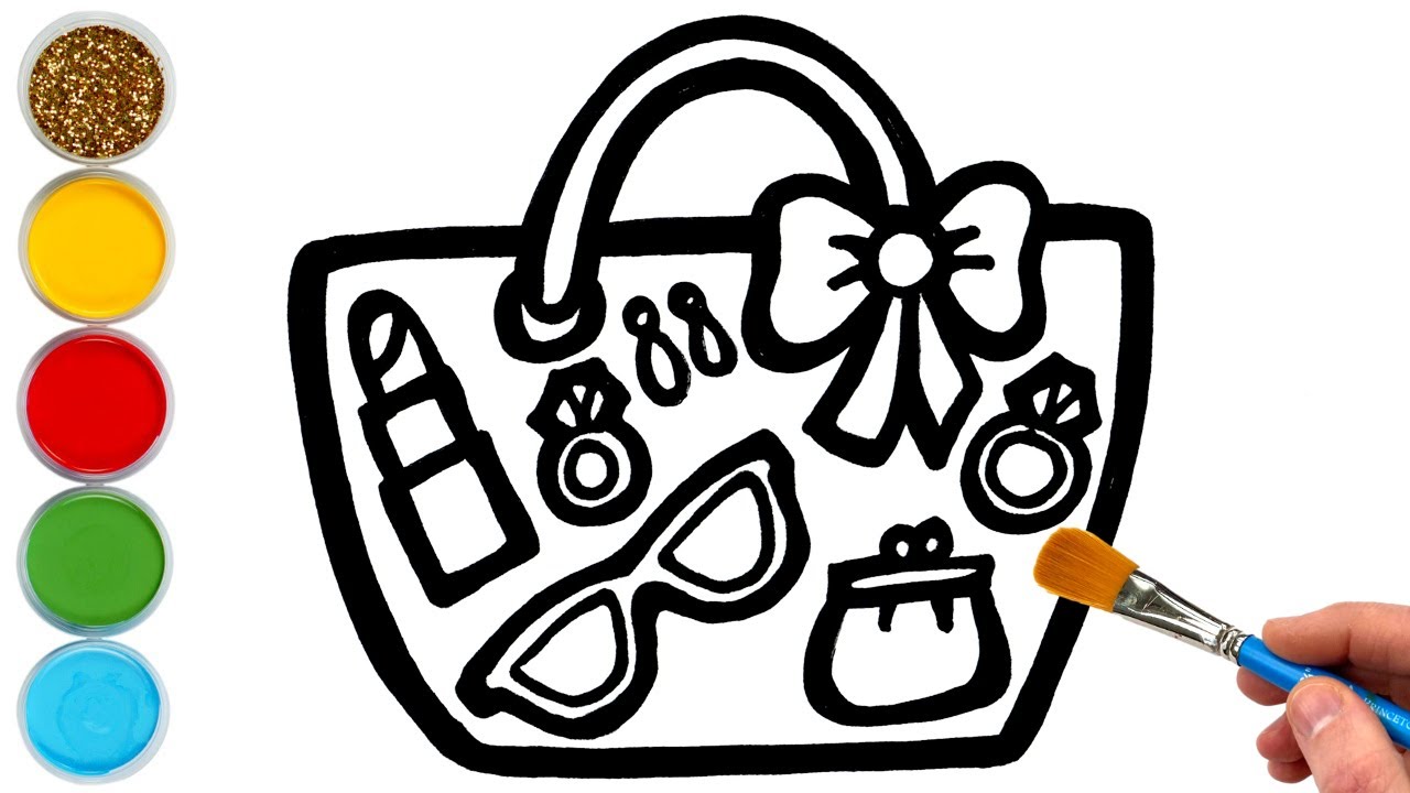 Bag Girl Drawing, Painting, Coloring for Kids & Toddlers | Try to Draw ...