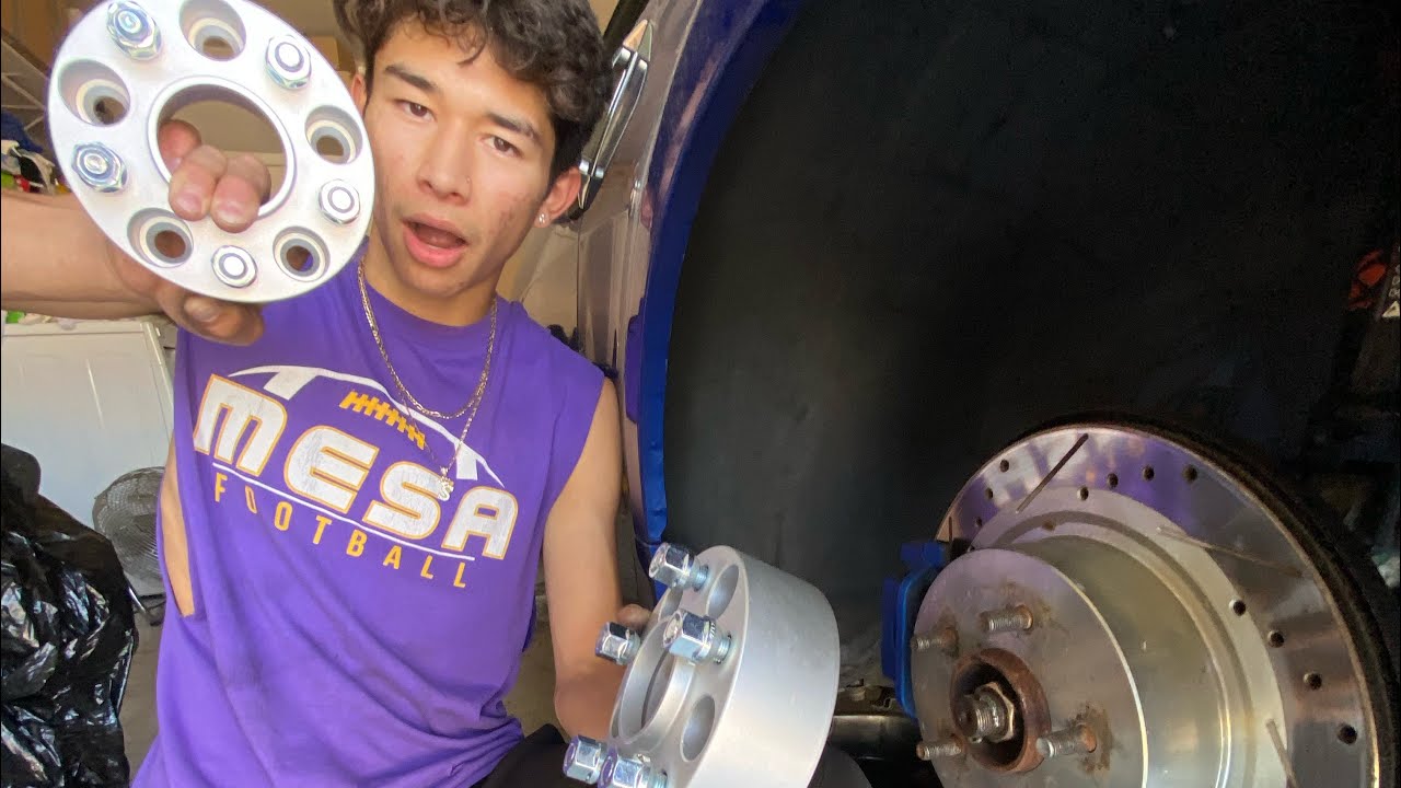 350z 2 Inch Wheel Spacer Install!!! - YouTube