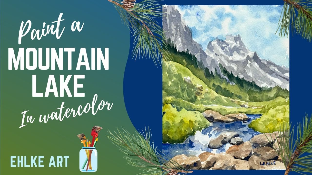 PAINT a Mountain Stream in WATERCOLOR - YouTube