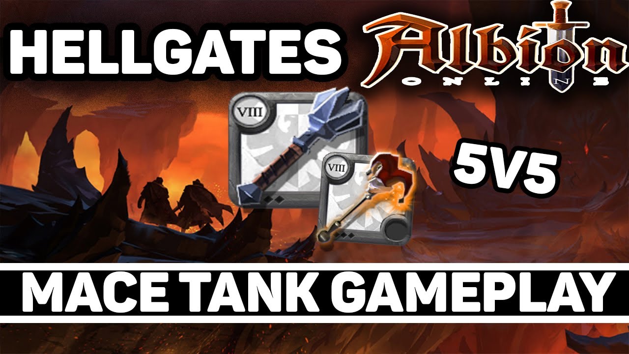 Mace Tank Gameplay - Hellgates 5v5 - Albion Online - YouTube