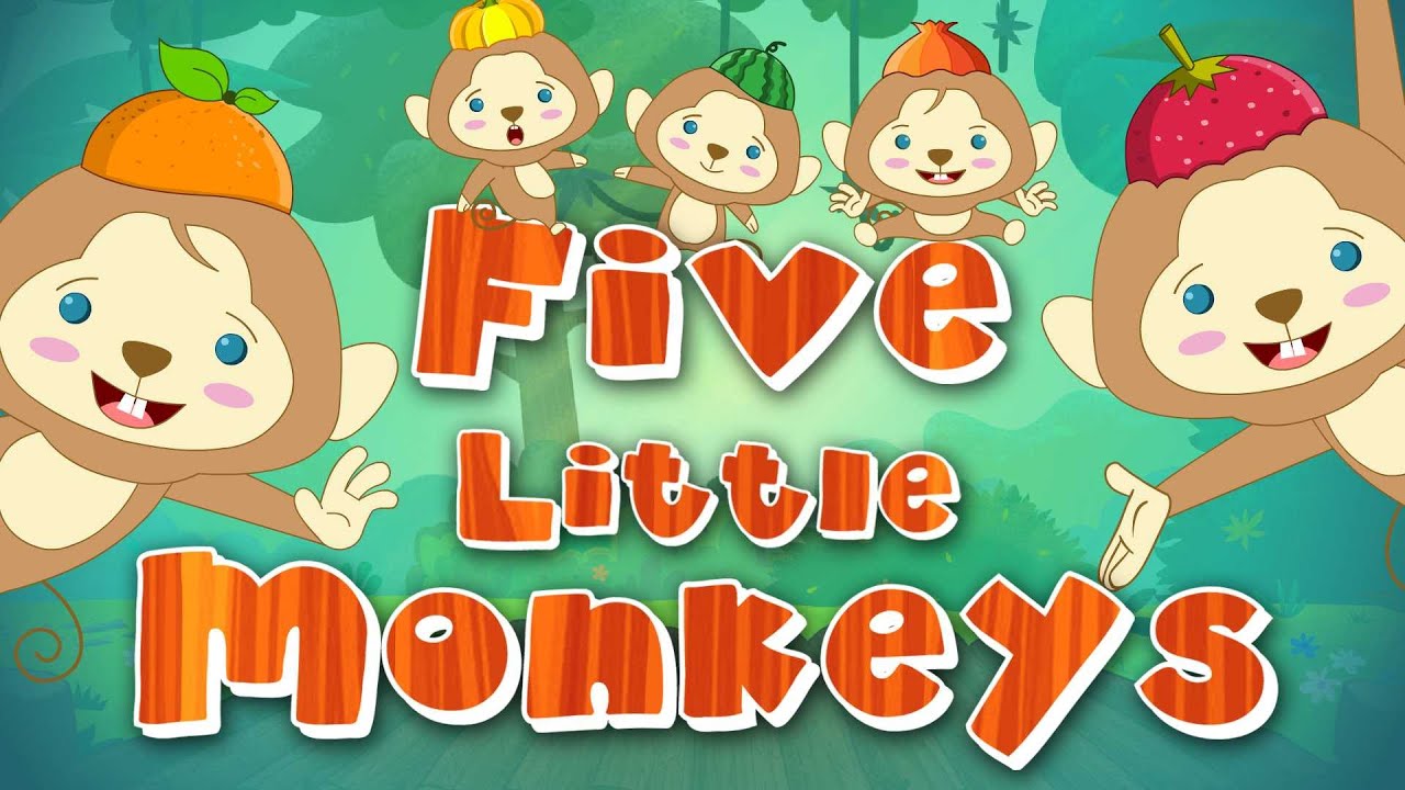 Five Little Monkeys | Nursery Rhymes And kids Songs - YouTube