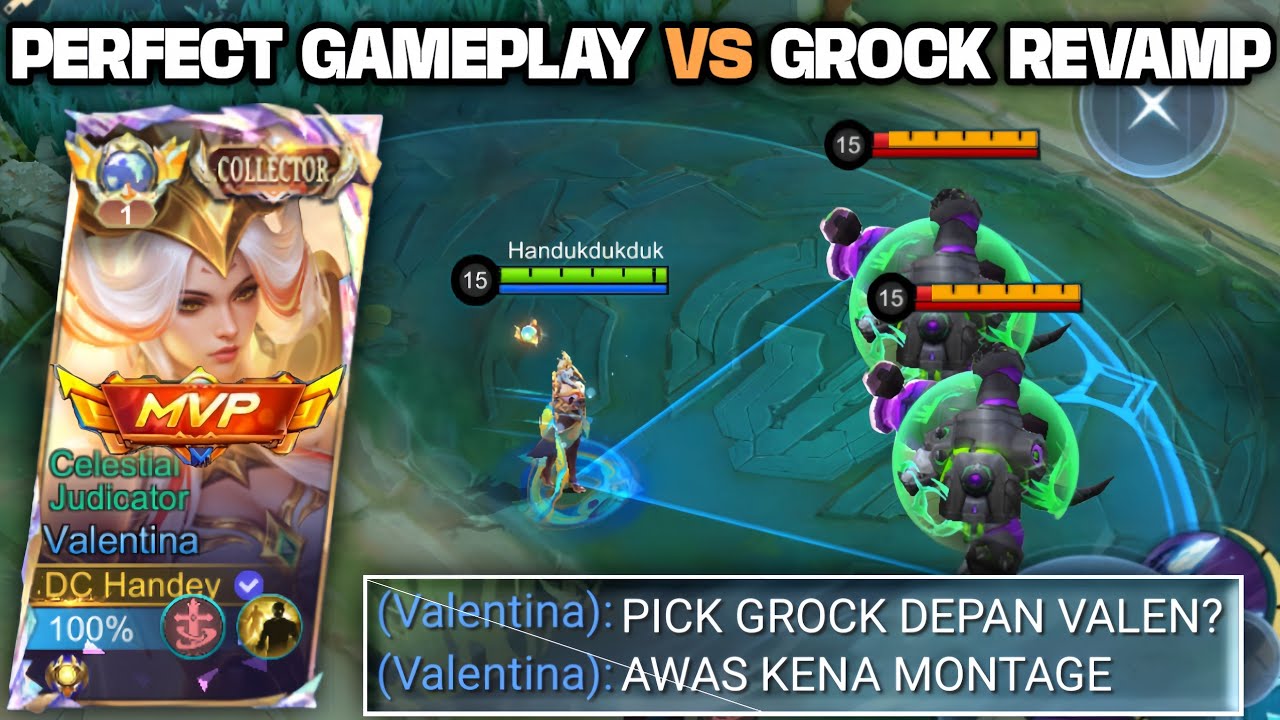 PERFECT GAMEPLAY VALENTINA VS GROCK REVAMP!! AUTO ADU MONTAGE ...