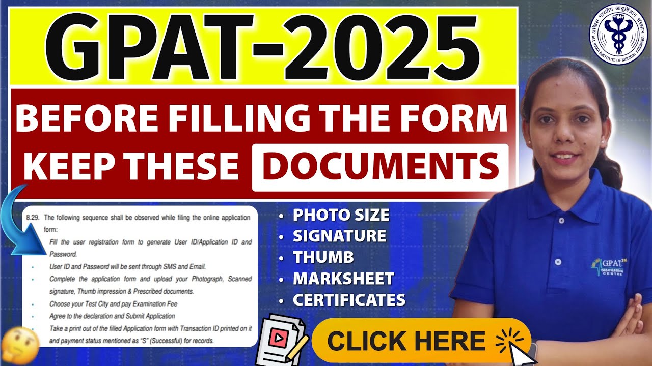 DOCUMENTS REQUIRED IN GPAT 2025 FORM FILLING IN ENGLLISH ️GPAT 2025 ...