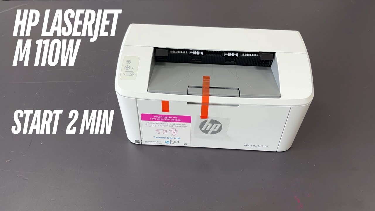 Drukarka HP LaserJet M110w unboxing Start - YouTube