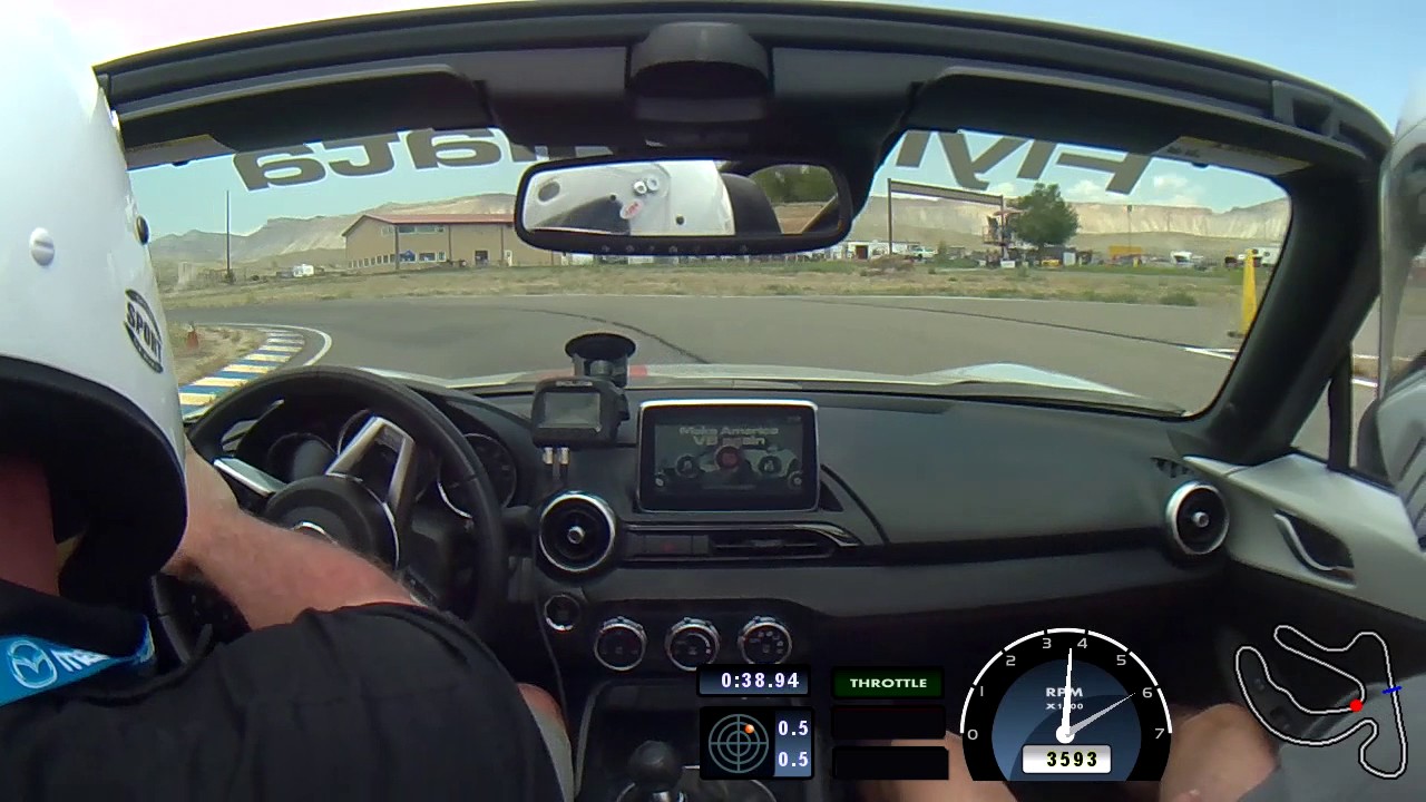 525 hp V8 Miata on a kart track - YouTube