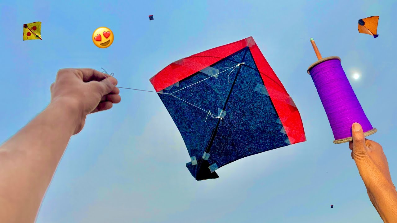 New kites testing & kite cutting tricks | kite fighting | kite flying ...