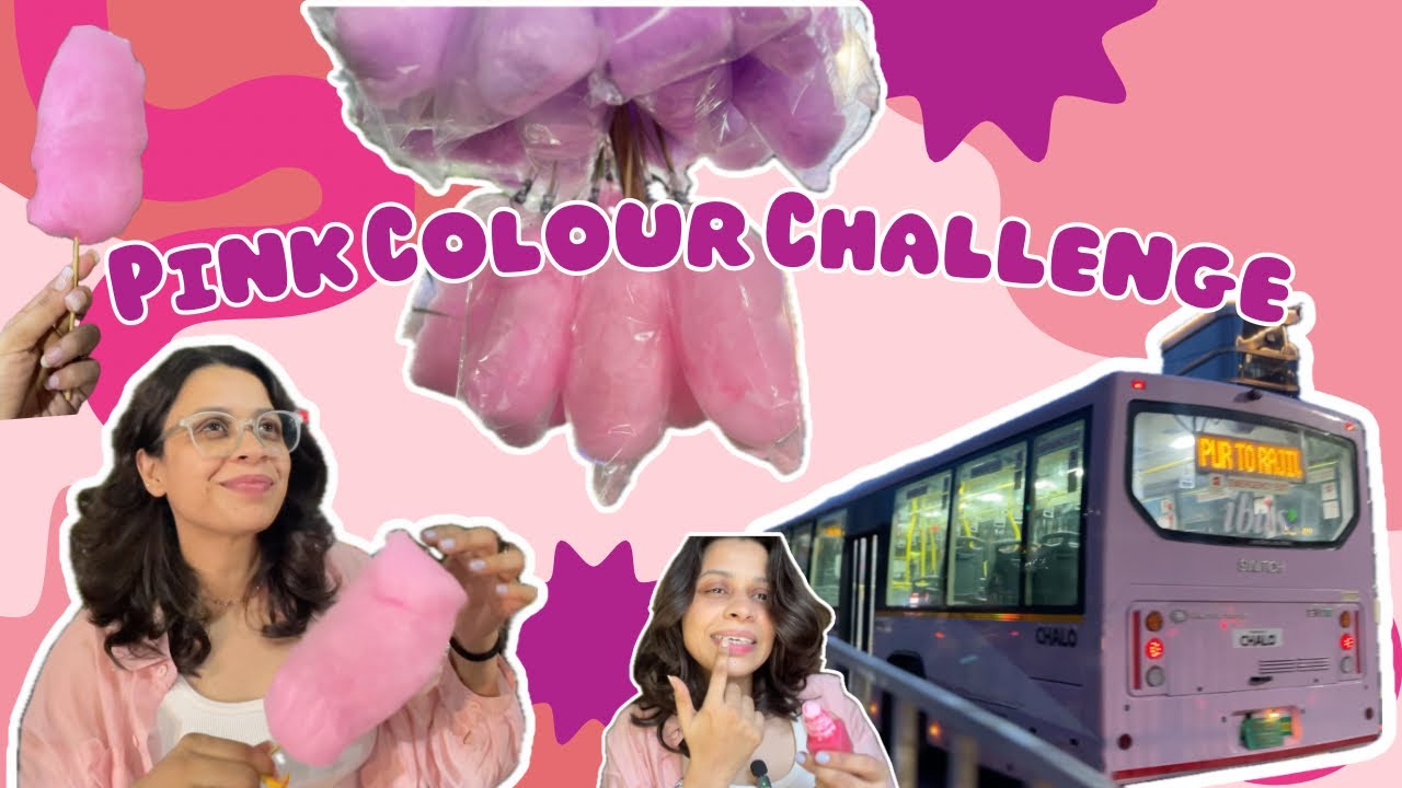 Pink colour Challenge for the first time 🎀🌸🍬💓 | letsss gooo Rene - YouTube