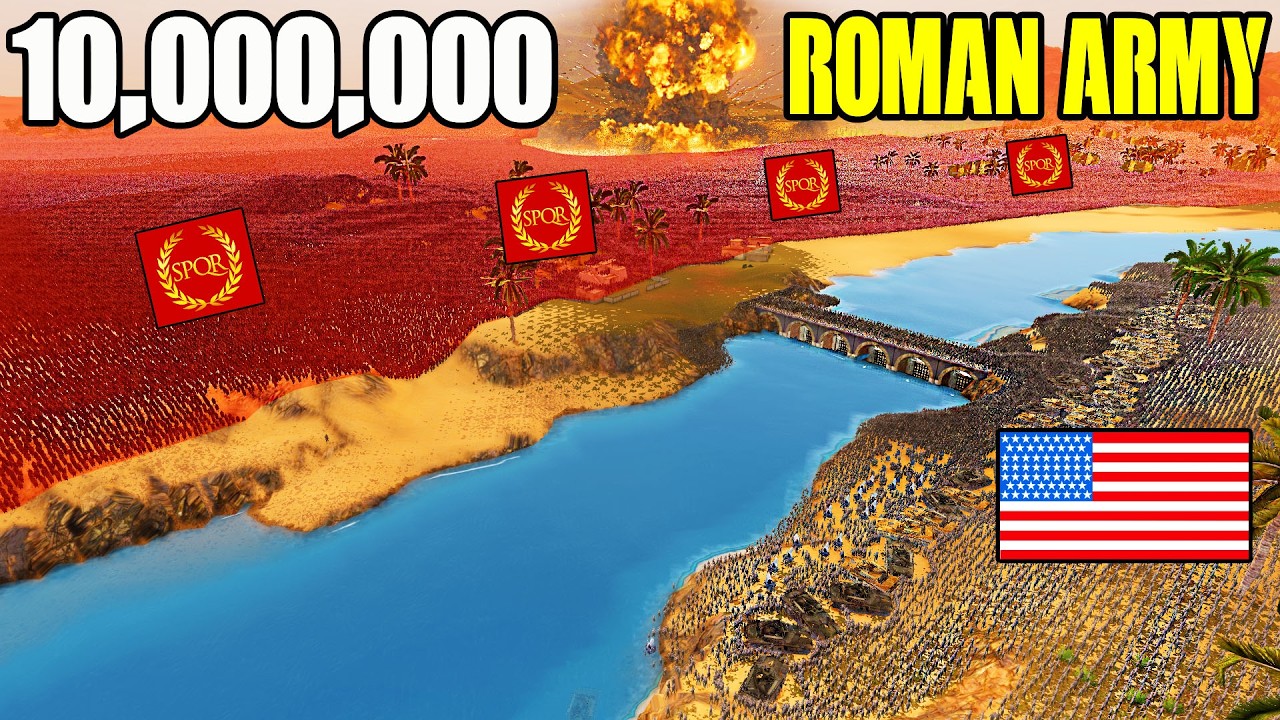 Modern US ARMY Bridge Defense VS 10,000,000 ROMAN ARMY! - UEBS 2 ...